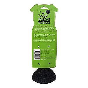 Wags & Wiggles Two-Sided Bristle and Squiggly Pin Brush for Small Dogs | Dog Brush for Dogs With Short Hair | Best Grooming Supplies for All Dogs, 2-in-1 Dog Grooming Brush