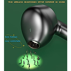 UZiLaCo Bluetooth 5.3 Wireless Earbuds, 50H Playtime with Digital Display Charging Case, Built-in Mic, IPX5 Sweat Waterproof Bluetooth Headphones for Smart Phone TV Computer Laptop Sports