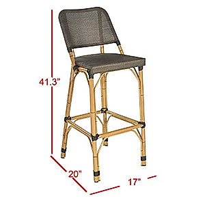Safavieh Home Collection Deltana Brown Indoor/ Outdoor 29.5-inch Bar Stool