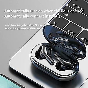 Hksany Wireless Earbuds Bluetooth 5.0 Headphones with USB C Fast Charge Noise Canceling Mics 44H Playtime Touch Control Water Resistance Hi-Fi Stereo Earphones for iOS/Android/Business/Exercise/Work