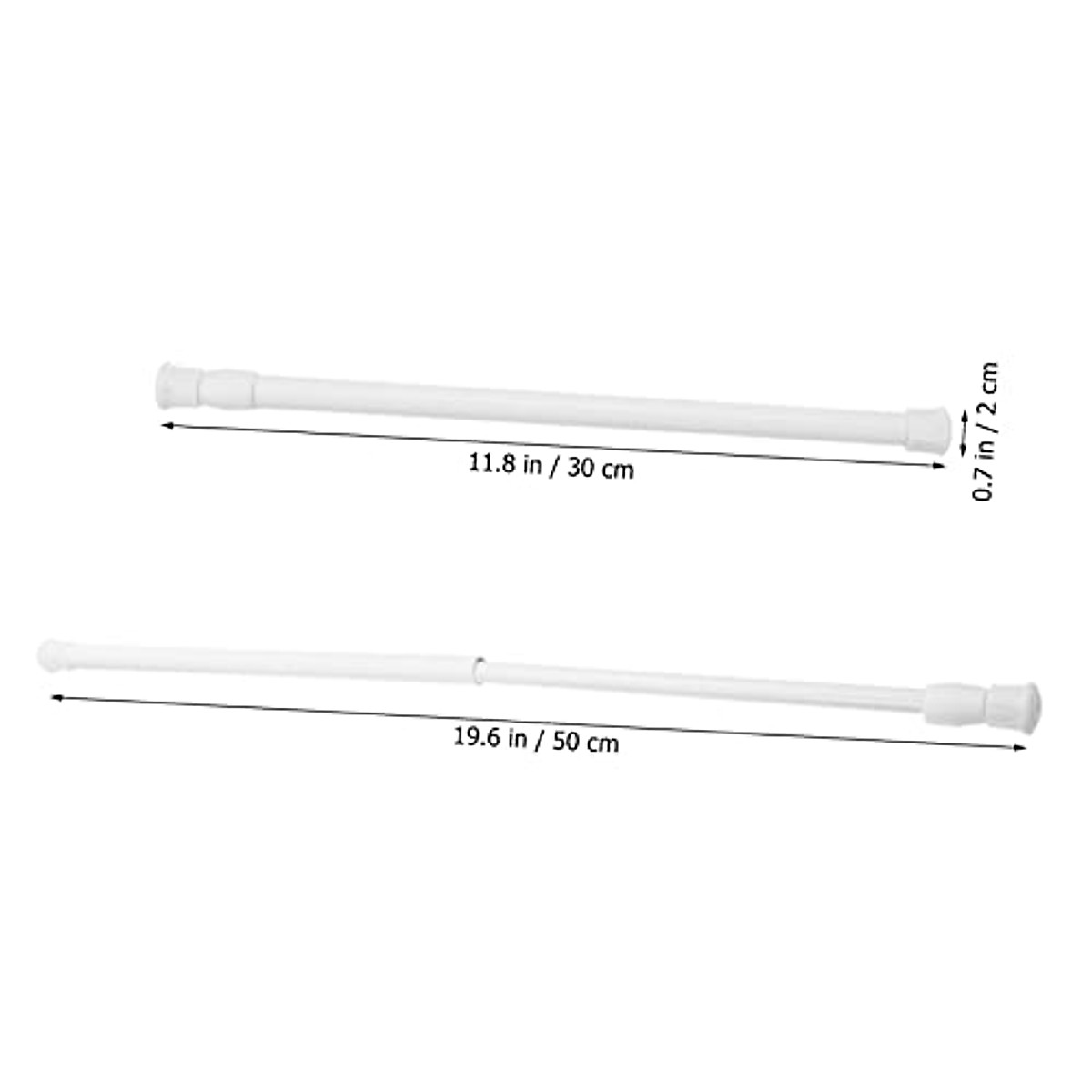 Cabilock 1 Set Telescopic Rod Nail- Free Tension Rod Drying Support Rods Curtain Spring Tension Rod Metal Hangers Heavy Duty Heavy Duty Brackets Shower Curtain Holders Bathroom Curtain Rod