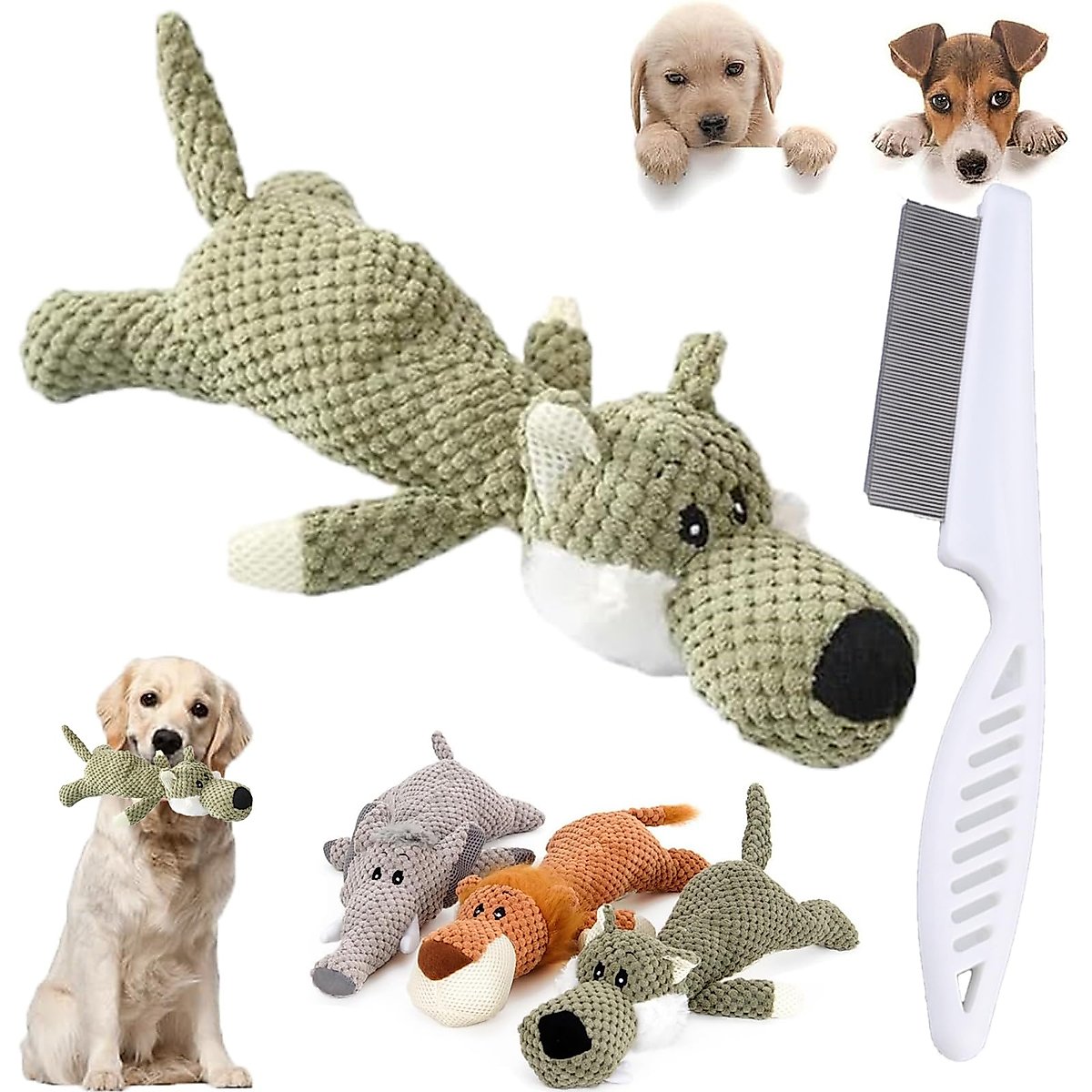 WUPKL Robustrabbit-Designed for Heavy Chewers Guarantee, Robust Rabbit Dog Toy, Invincible Robustrabbit Dog Chew Toy Innovative Teeth Cleaning (Wolf)