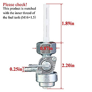 WOTIAN Generator Gas Tank Fuel Switch Petcock Fuel Shut Off Valve for Predator Generac Generator Parts 3500w-9000w 5.5hp-16hp M16x1.5mm