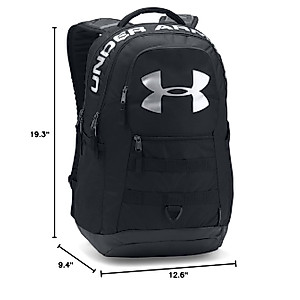 Under Armour Big Logo 5.0 Backpack, Black (001)/Silver, One Size Fits All