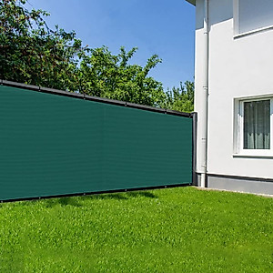 LOVE STORY Dark Green Privacy Screen Fence 5'x25', Fence Covering Privacy of 88% Shade Rating,200 GSM Shade Fabric Mesh Cover Heavy Duty for Chain Link Outdoor Fence, Patio, Wall Garden