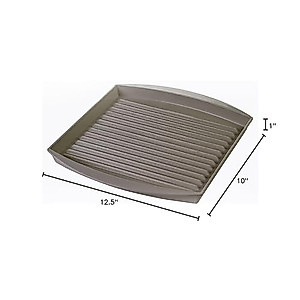 Prep Solutions by Progressive Microwave Large Bacon Grill - Gray, up to 6 Strips of Bacon, Cook Frozen Snacks, Frozen Pizza, Measures 12.5" L x 10" W