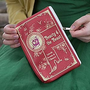 Well Read Beauty and the Beast Book Themed Clutch Purse for Book Lovers - Ideal Literary Gifts for Book Club, Readers, Authors & Bookworms - Clutch Wallet for Women