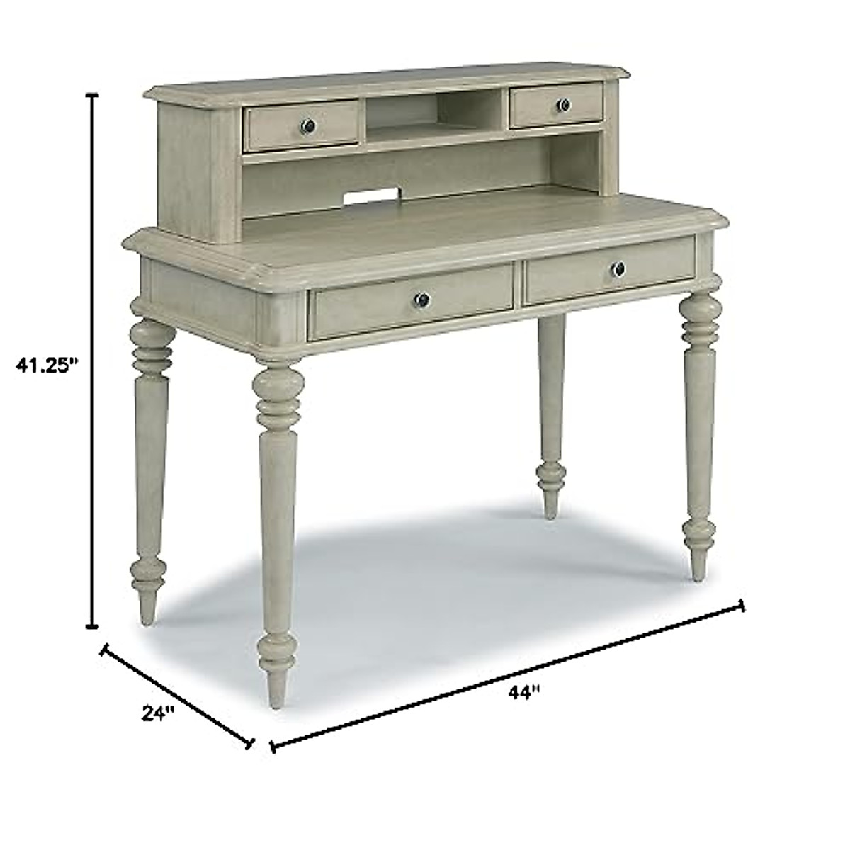 Homestyles Provence Desk with Hutch, White