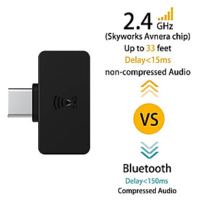 2.4g Esports Gaming Headset 7.1 Channel 50MM Drivers Detachable Noise Cancelling Microphone for Game Laptop Desktop PC Xbox One Switch PS4 PS5 Mobil Device with RGB Light Classic White Black (Black)