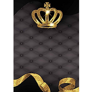 LYLYCTY 5x7ft Crown Backdrop Bling Crown Grey Sofa Photography Background and Studio Photography Backdrop Props LYGE813