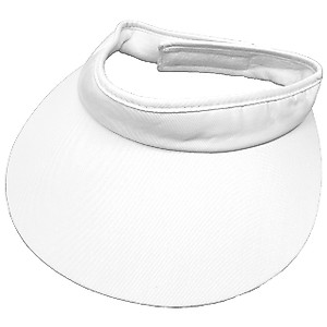 Cushees 4" Wide Brim Cloth Visor [232] (White)