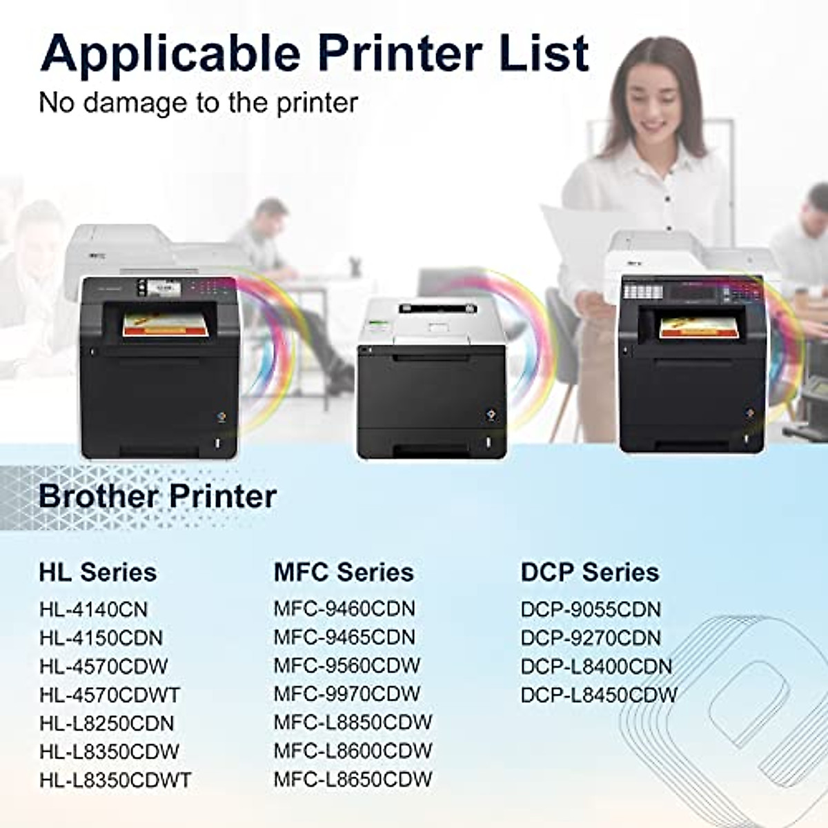 TESEN Compatible Toner Cartridge Replacement for Brother TN336 TN315 TN310 TN331 Set for Brother HL-L8350CDW HL-4150CDN HL-L8350CDWT MFC-L8850CDW MFC-9970CDW Printer (Black 1 Pack)