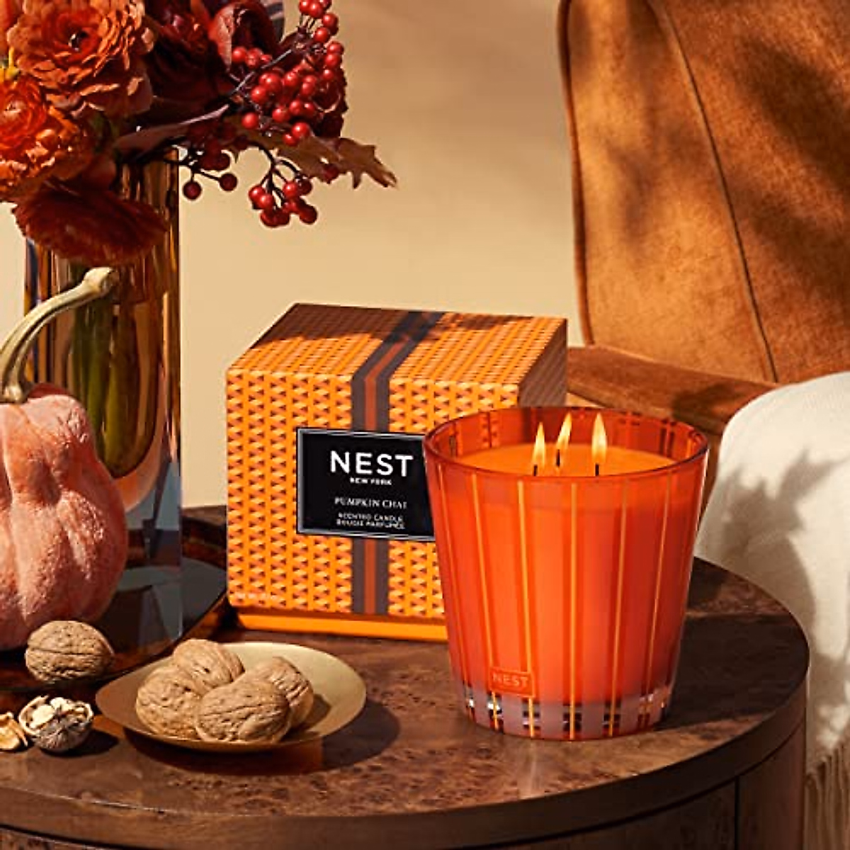 NEST Fragrances 3-Wick Candle- Pumpkin Chai , 21.1 oz - NEST03PC002