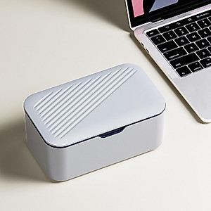 OopsMi Face Mask Dispenser Box Holder Storage Box. High Clarity Mask Case With Cover For Storing And Dispensing Personal Face Masks (Orange)