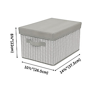 GRANNY SAYS Bundle of 3-Pack Cloth Storage Boxes & 2-Pack Wicker Baskets for Organizing