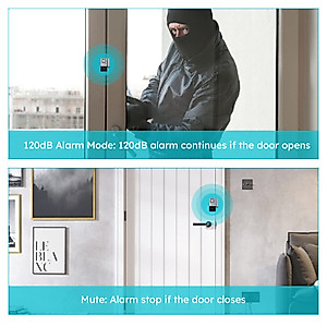 Door Window Alarm with APP Alerts - 5 Pack - with delay Alarm Sensor, Instant Alarm sensors, Wireless WiFi Window and Door Alarms for Home Security, Kids Safety, and More, by tolviviov