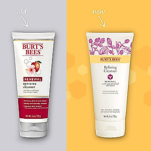 Face Cleanser, Burt's Bees Retinol Alternative, Refining Facial Wash, All Natural, Anti-Aging Skin Care, 6 Ounce (Packaging May Vary)