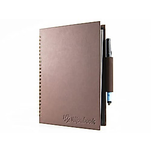 WIPEBOOK PRO Mini | Smart Reusable Notebook - Dry Erase Whiteboard Notebook - 20 Ruled Pages (5.8" x 8.25") with Ultra Fine Dry Erase Marker | Ideal for Note-Taking, Charts & Doodling | Mini