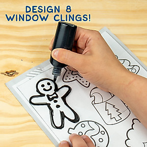 Made By Me Create Your Own Holiday Window Art, Christmas Ornament Kits, Arts & Crafts Activities, Days of Christmas Gifts for Kids Ages - 6+