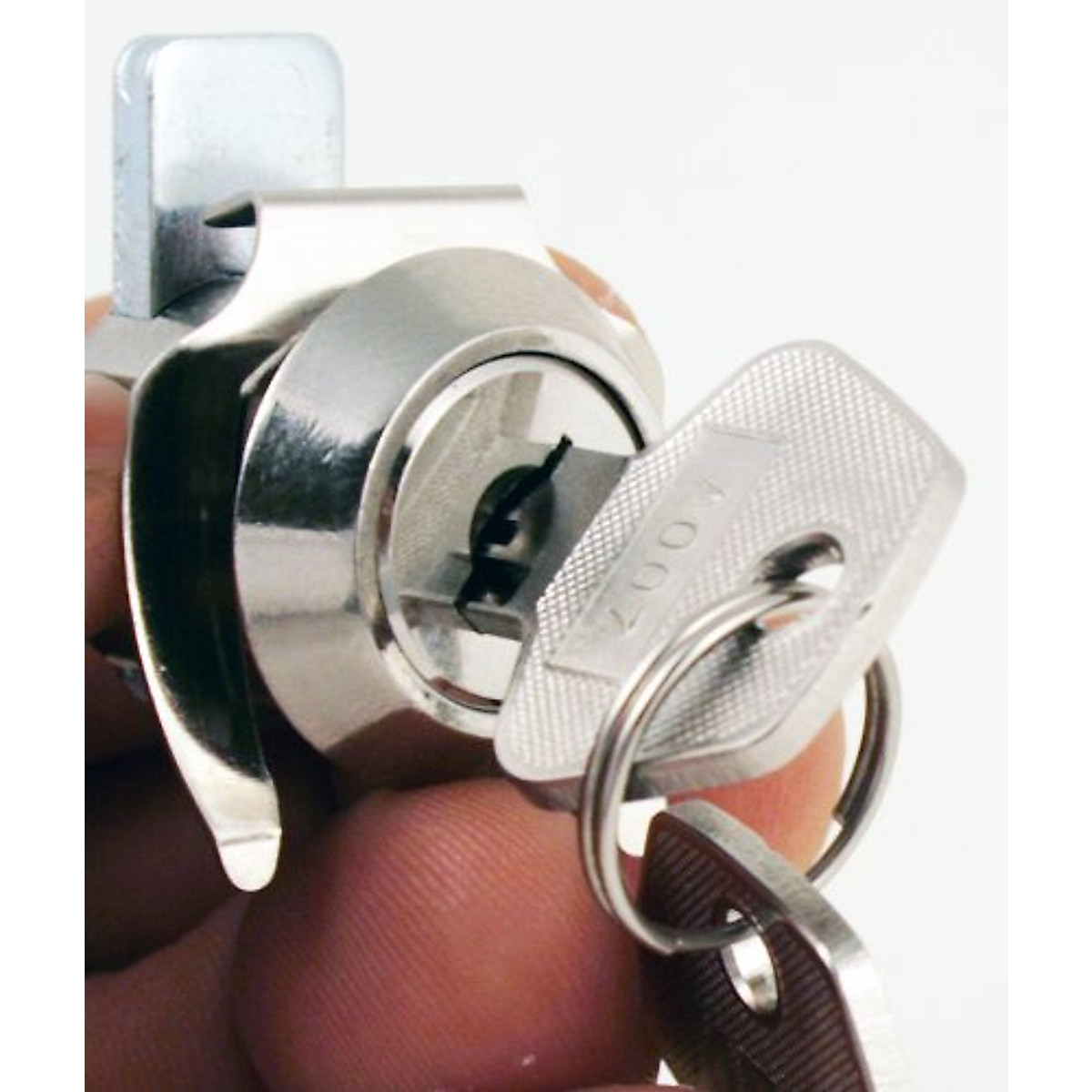 FJM Security FJM-3756-KA Deadbolt Keyed Alike Clip Lock with Chrome Finish, Keyed Alike