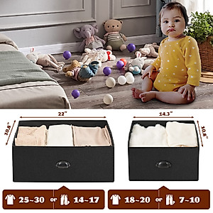 PRAISUN Dresser TV Stand, Entertainment Center with Fabric Drawers, Media Console, TV Table for 55 Inch TV, Bedroom Dresser with Metal Frame - Black