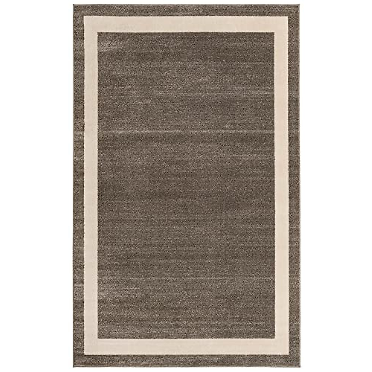 Unique Loom Del Mar Collection Area Rug-Transitional Inspired with Modern Contemporary Design, Rectangular 5' 0" x 8' 0", Gray/Ivory