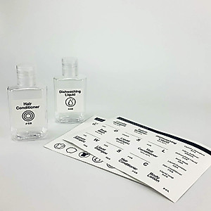 FOOCHY Clear Hand Sanitizer Travel Bottles Empty Plastic Refillable Flip-Top Bottles for Hand Sanitizer Shampoo Lotion,etc - No BPA/Parabens, 60ml/2oz (Set of 8)