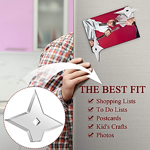 Weewooday 10 Pieces Ninja Magnets Cool Fridge Throwing Star Decorative Funny Magnets Refrigerator Magnets Office Whiteboard Magnets for Home Office