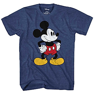 Disney Mickey Mouse Tones Camiseta Camisa para Hombre Adulto Men T-Shirt Graphic Tee Tshirt for Adult Tee Clothing Extra Large Disneyland World (Navy Heather, X-Large)