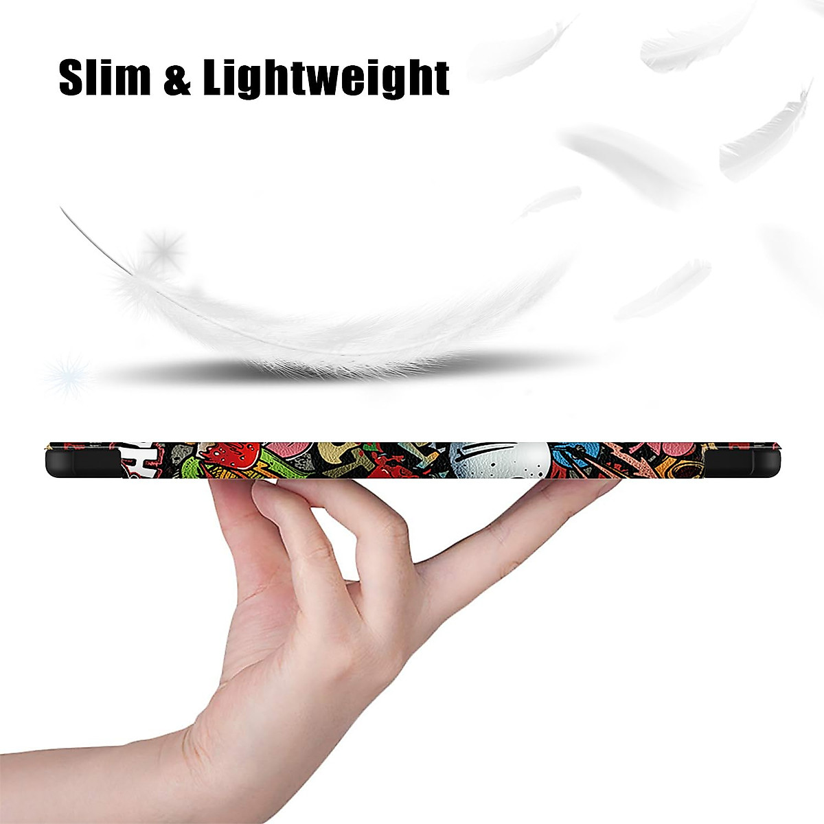 Xuanbeier Case for Xiaomi Redmi Pad SE 11 inch,Slim Stand Hard Back Shell Protective Smart Cover for Redmi Pad SE 11 2023 Case with Auto Wake/Sleep Function,Graffiti