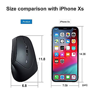 SANWA Wired Ergonomic Mouse, Optical Vertical Computer Mice, Reduce Wrist Strain, (1000/1600 Adjustable DPI, 6 Buttons) Compatible with MacBook, Laptop, Desktop, Windows, Mac OS for Office & Gaming