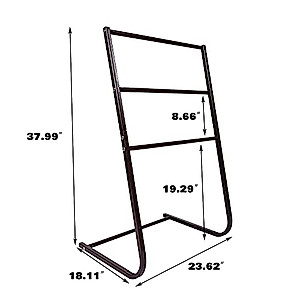 Freestanding Metal Towel Rack Scarf Rack Coat Rack 3 Bars Freestanding Drying Shelf for Bathroom, Bedroom, Living Room 3-Tiers Brown