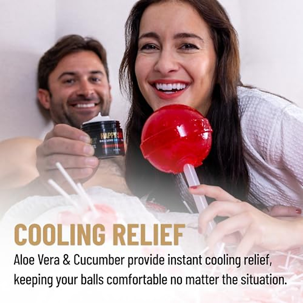 Derm Dude Happy Sack Ball Deodorant & Anti Chafing Cream for Men | Formulated With All-Natural DeoPlex for Odor Control | Aluminum Free Nut Love Cooling Cream - Coconut Rush Scent, 2 oz (1 Pack)