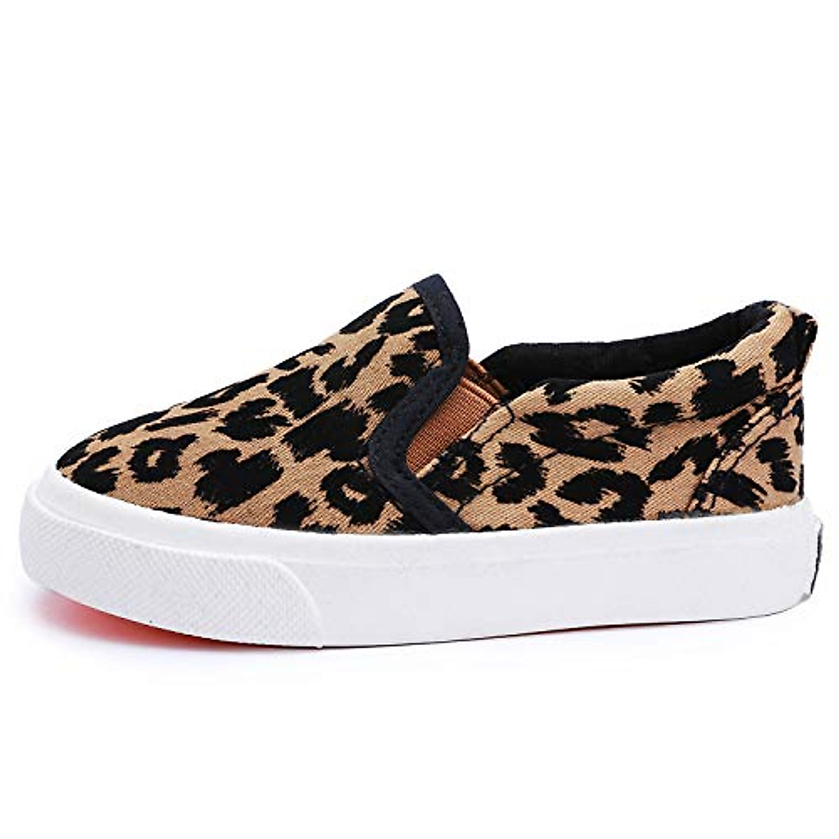 Stylein Boy's Girl's Canvas Sneakers Casual Leopard Print Slip-on Loafer Shoes Flats（Toddler/Little Kid）