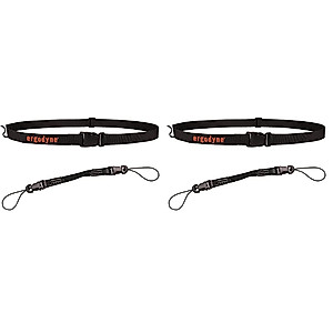 Ergodyne Squids 3135 Barcode Scanner Belt with Hook, Includes Carrying Strap for Bar Code Scanners, Black, Large