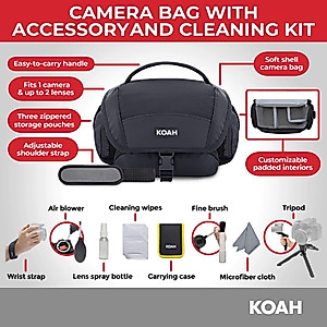 Panasonic DC-G100KK LUMIX G100 4K Mirrorless Vlogging Camera with 12-32mm Lens Bundle with 64GB SD Card, Gadget Bag Kit, Extra Battery, and 12-Inch Flexible Tripod (5 Items)