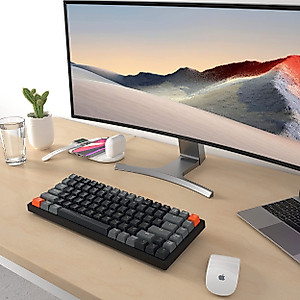 Vissles V84 Wireless Bluetooth/USB Wired Mechanical Keyboard with Wrist Hot Swappable Mechanical Gaming Keyboard Compact 84 Keys Tenkeyless RGB Dynamic Backlit for Mac Windows, Gateron Red Switch