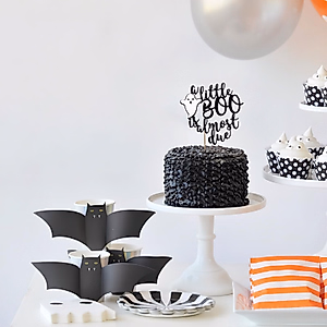 Halloween Baby Shower Decorations - Our Little Boo is Almost Due Cake Topper, October Baby Shower Decor, Fall Baby Shower Banner, Autumn Baby Shower (a little boo is almost due CT)