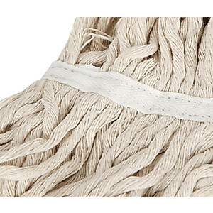 Soro Essentials- 32 oz. Cotton Webbed Mop Replacement Head- Commercial Loop-End Banded Cotton Webbed Mop Head Heavy Duty Mop Head for General and Floor Cleaning
