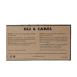 Oli & Carol Duck Toy - Elvis The Duck | Natural Hevea Rubber | Rubber Ducky Baby Bath Toys | Baby Teether | Hevea Bath Toys for Babies 0-12 Months (Mint)