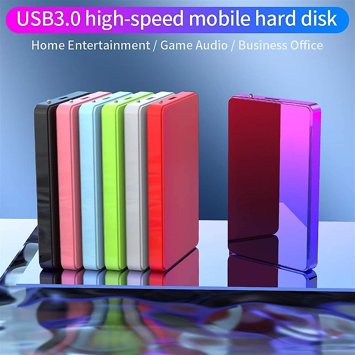 SUYING HDD External Hard Drive 2tb / 500gb / 120gb / 80gb, USB 3.0 Portable Mobile Backup Storage Hard Drive, Suitable for Pc Desktop, Ps4, Laptop, Xbox, Smart Tv (320GB,Blue)