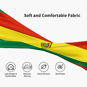 Bolivia Flag Sports Headbands Unisex Yoga Non-Slip Quick-Drying Workout Hairband