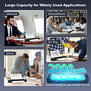 Itari Portable Printer, Wireless Printers for Home use, 300DPI Bluetooth Printer for Printer Paper 8.5 x 11 White, Thermal Transfer Printer Compatible With Laptop、iphone、Smartphone for Car、Office、Home