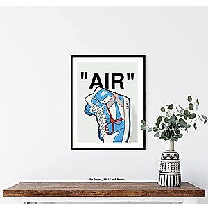 Hypebeast Air Sneaker Poster – (12x16 Inch) Unframed – AJ Wall art, Hypebeast Room Decor, Michael Jordan Poster, Sneaker Air Gym Shoes Shoebox Collection Aesthetic Cool Poster for Teen Boys Guys Men Room Dorm Bedroom Wall Decor by LIYA Design Prints