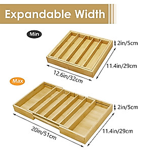 Kssiaz Coffee Pod Holder Drawer, Bamboo K Cup Holder Compatible with Nespresso Vertuo Capsules, 25-45 K Cup Drawer Organizer for Coffee Station Home Office and Kitchen (Bamboo)