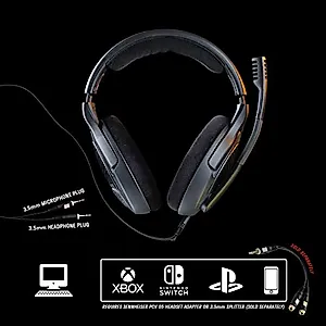 Massdrop x Sennheiser PC37X Gaming Headset — Noise-Cancelling Microphone with Over-Ear Open-Back Design, 10 ft Detachable Cable, and Velour Earpads,Black