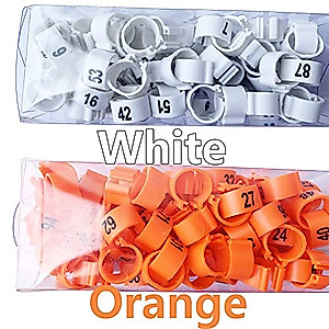 SRRPSPIGEON Pigeon Clip Ring Pigeon Ring Pigeon Band Bird Leg Ring Chicken Leg Band with Serial Number 001-100