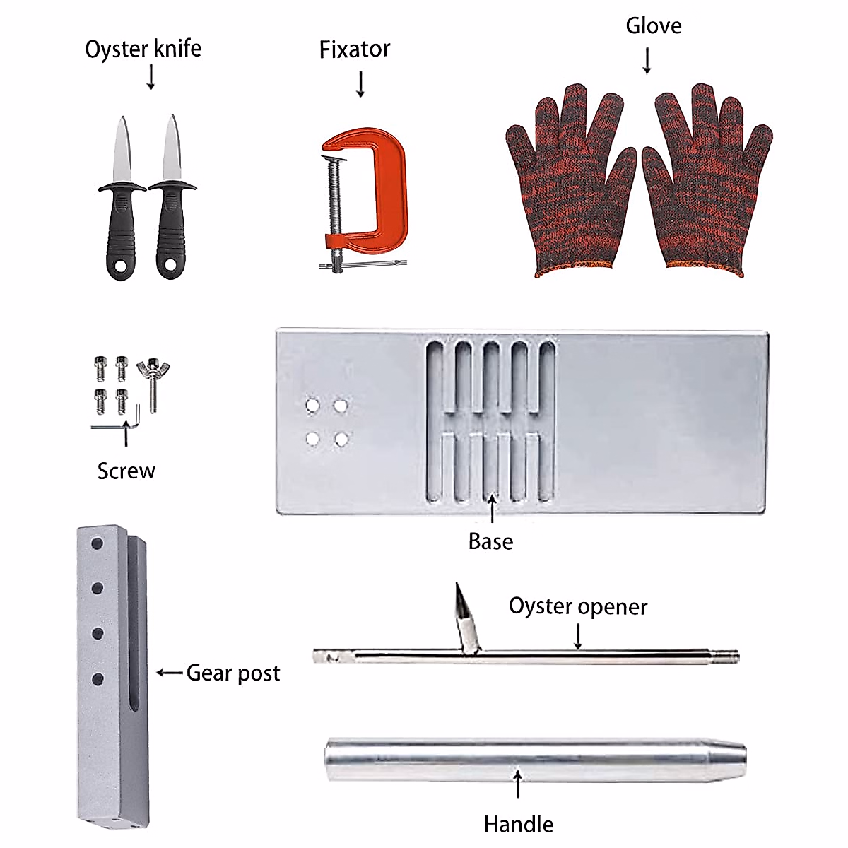 BIUWING Oyster Shucker Machine, Oyster Clam Opener Tool Set, Oyster Opener Machine (Upgraded)