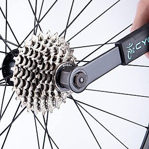 cyclists Cassette Removal Tool Sets - Chain Whip & Lock Ring Tool for Shimano HG Cassette/Freewheel Install Removal MTB Road Bike 7 8 9 10 11 Speed (Black)