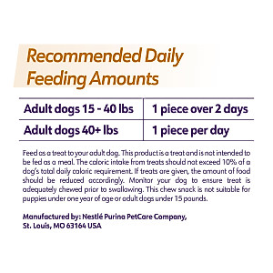 Dentalife Purina Plus Immune Support Chicken, Apple and Blueberry Flavor Large Dog Dental Chews
